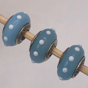 Pandora | Jewelry | Pandora Authentic Retired Seeing Spots Light Blue ...